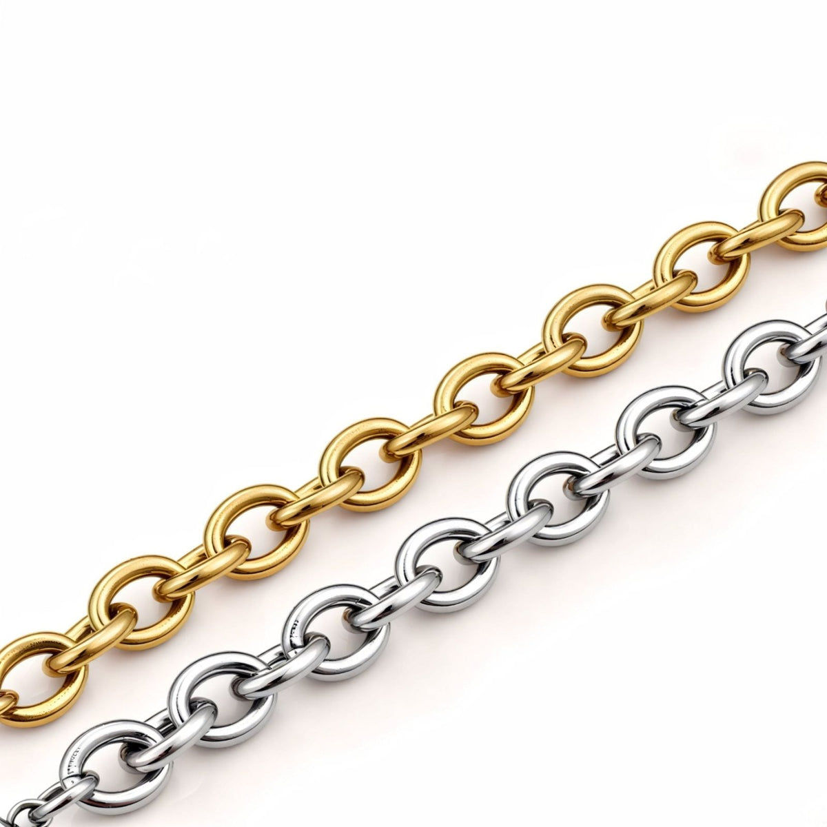 Chaine forcat 8 mm en acier inoxydable, fermoir toggle