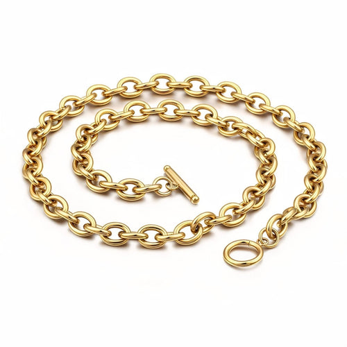 Chaine forcat 8 mm en acier inoxydable, fermoir toggle