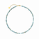 Choker en pierre naturelle d'apatite bleu, perles fines, chaine doré 1