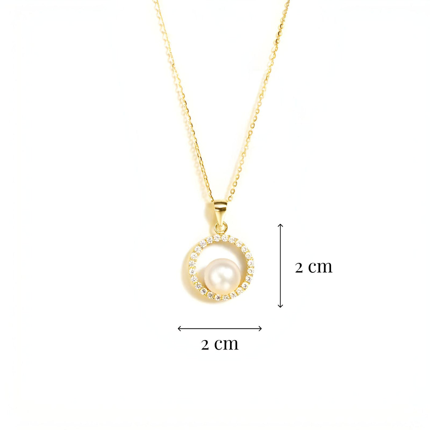 Collier cercle lumineux en argent 925, orné d’une perle nacrée, style